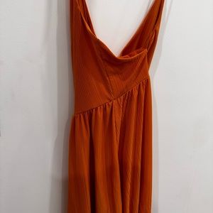 Zara | Pants & Jumpsuits | Zara Orange Short Jumpsuit | Poshmark